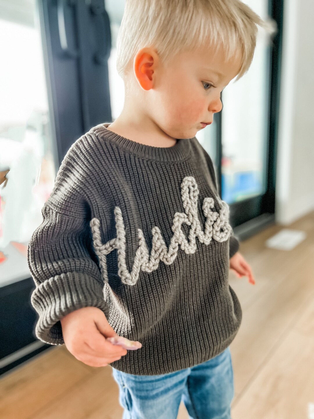 Personalized Hand Embroidered Name Sweater - Baby & Toddler - Etsy