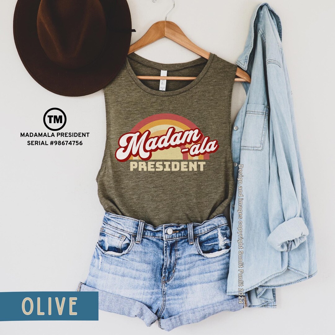 Madam President Kamala Harris 2024 Shirt, Madame President Tank Top for ...