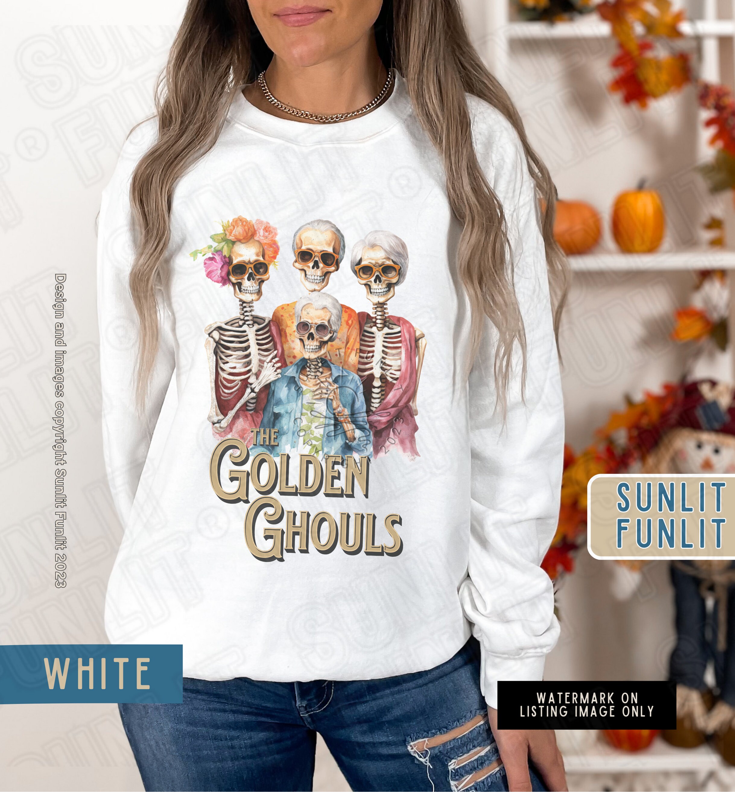 The Golden Ghouls Halloween Sweatshirt, 90s Halloween Ghouls Shirt ...
