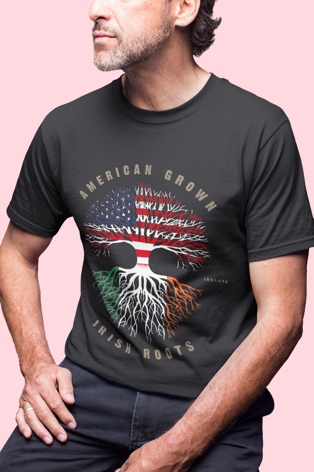 American Grown Irish Roots Ireland Flag St Patrick's Day - Etsy