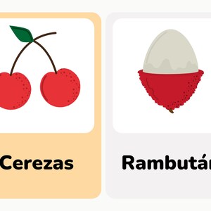 Flash Cards in Spanish, Fruit, Tarjetas Didácticas En Español, Frutas ...