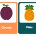 Flash Cards in Spanish, Fruit, Tarjetas Didácticas En Español, Frutas ...