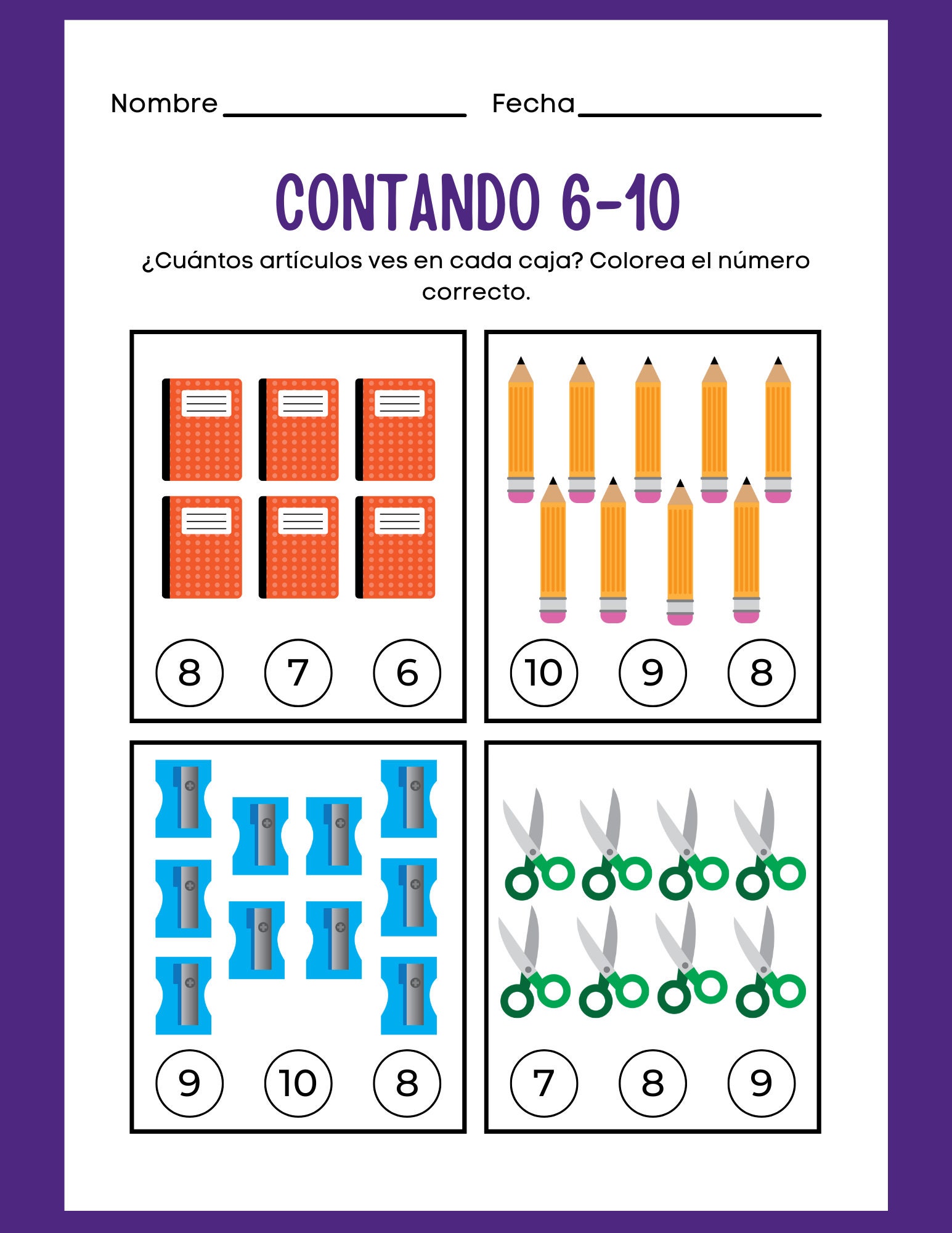 Counting 6-10 in Spanish, Math, Counting, Spanish, Mathematics, Fun ...