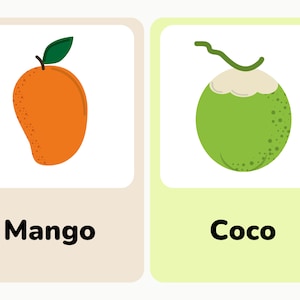 Flash Cards in Spanish, Fruit, Tarjetas Didácticas En Español, Frutas ...