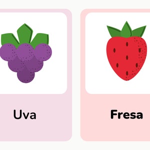 Flash Cards in Spanish, Fruit, Tarjetas Didácticas En Español, Frutas ...
