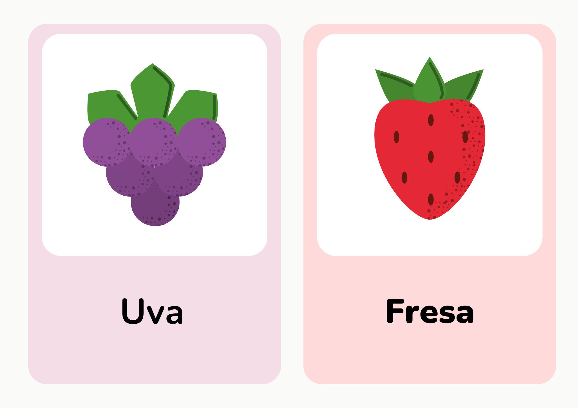 Flash Cards in Spanish, Fruit, Tarjetas Didácticas En Español, Frutas ...
