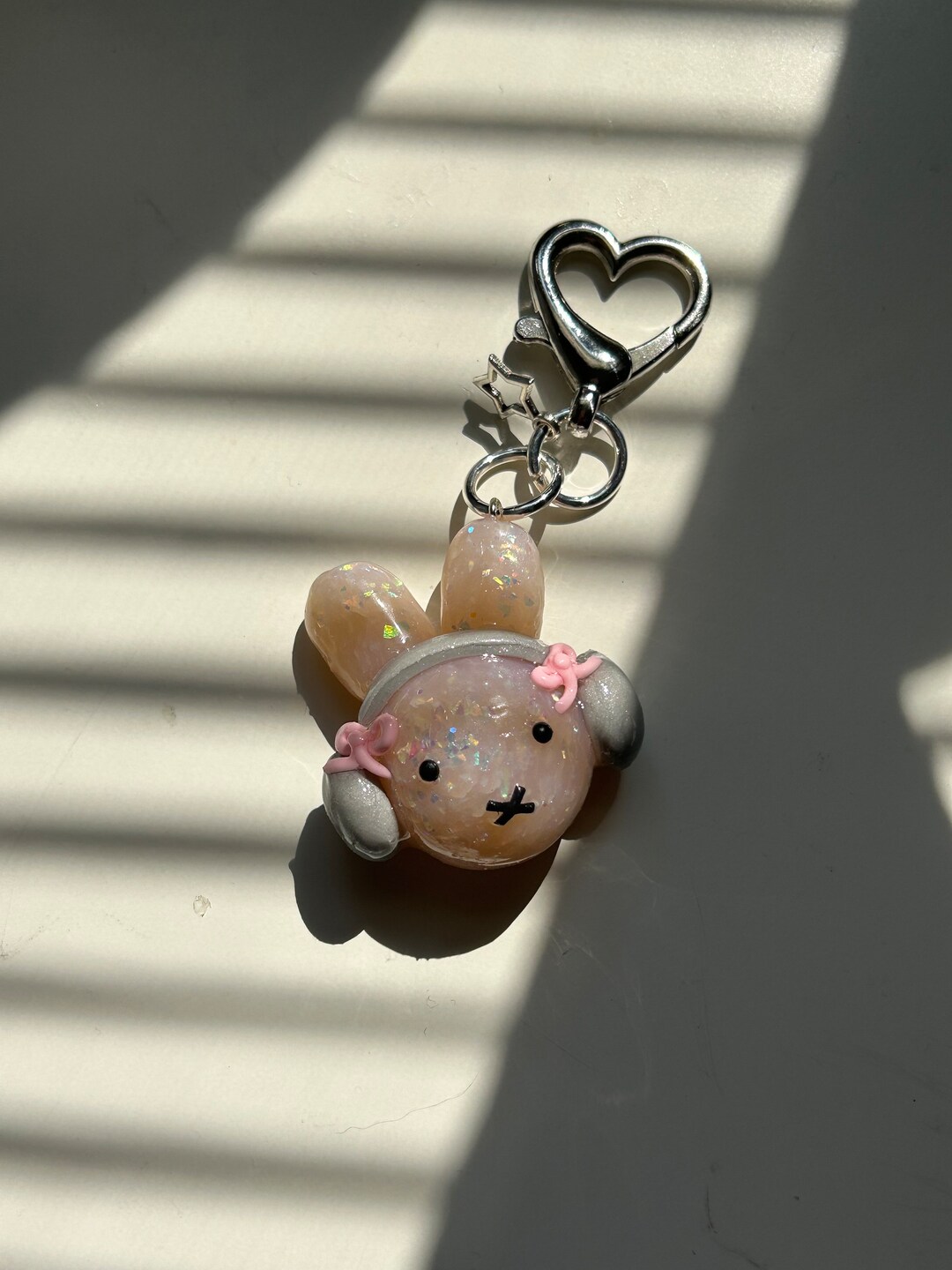 Sparkly Coquette Miffy Keychain With Headphones - Etsy