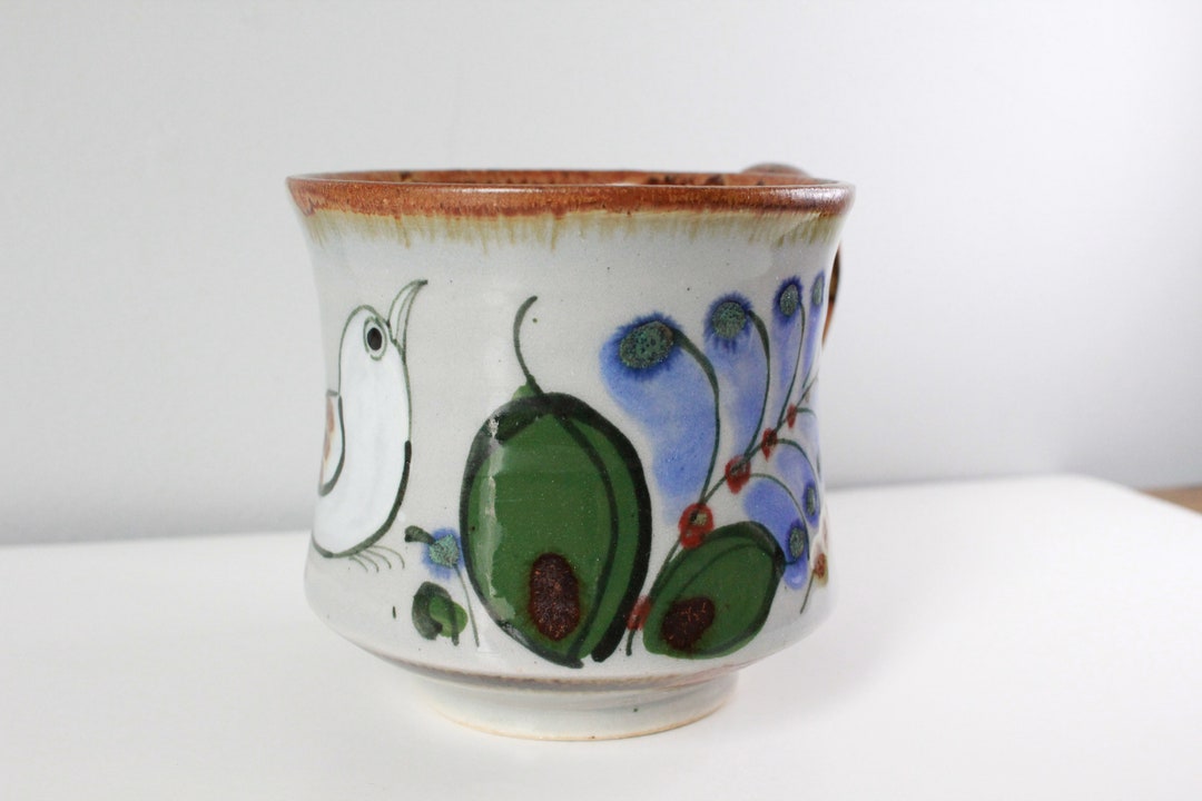 Ken Edwards Pottery Coffee Cup Mug El Palomar Tonala Mexico Folk Art - Etsy