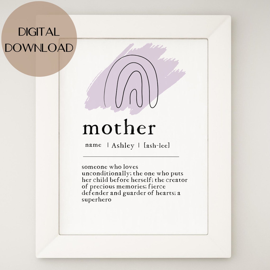 Mother Definition Print Mother's Day Print Gift for Mom - Etsy