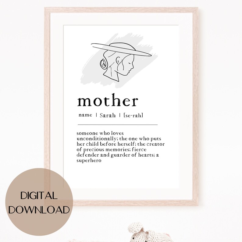 Mother Definition Print Mother's Day Print Gift for Mom - Etsy