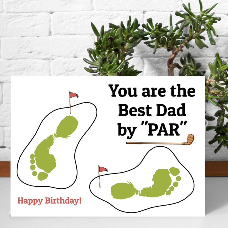 Custom Dad Footprint for Fathers Day Gift, Dad Birthday Gift, Printable ...