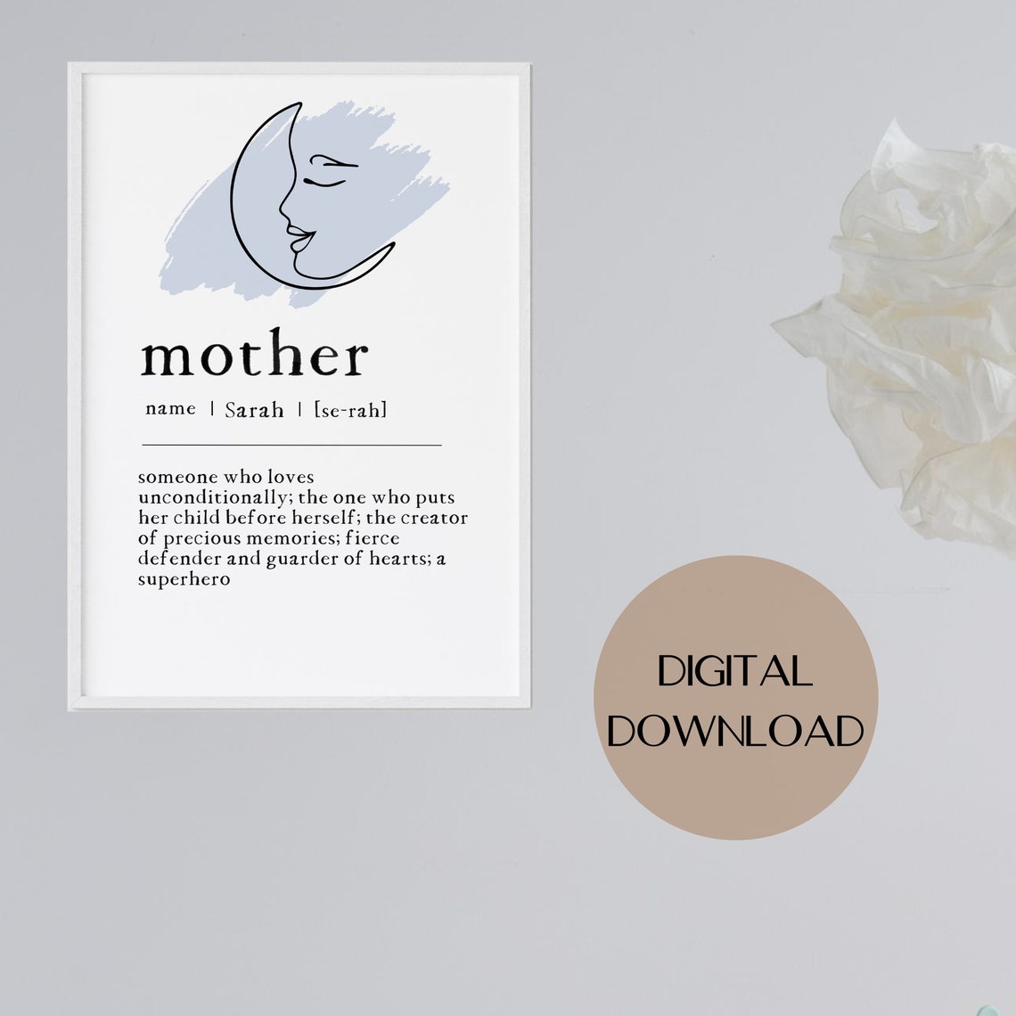 Mother Definition Print Mother's Day Print Gift for Mom - Etsy