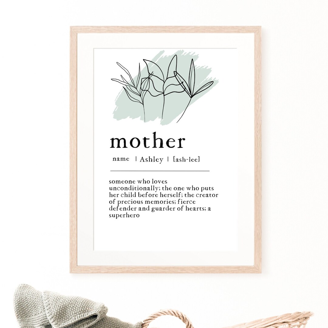 Mother Definition Print Mother's Day Print Gift for Mom - Etsy