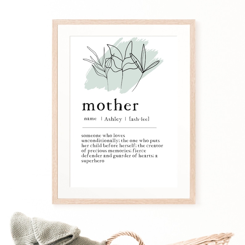 Mother Definition Print Mother's Day Print Gift for Mom - Etsy