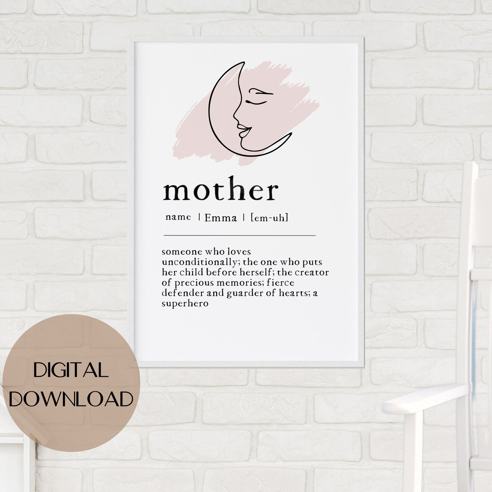 Mother Definition Print Mother's Day Print Gift for Mom - Etsy