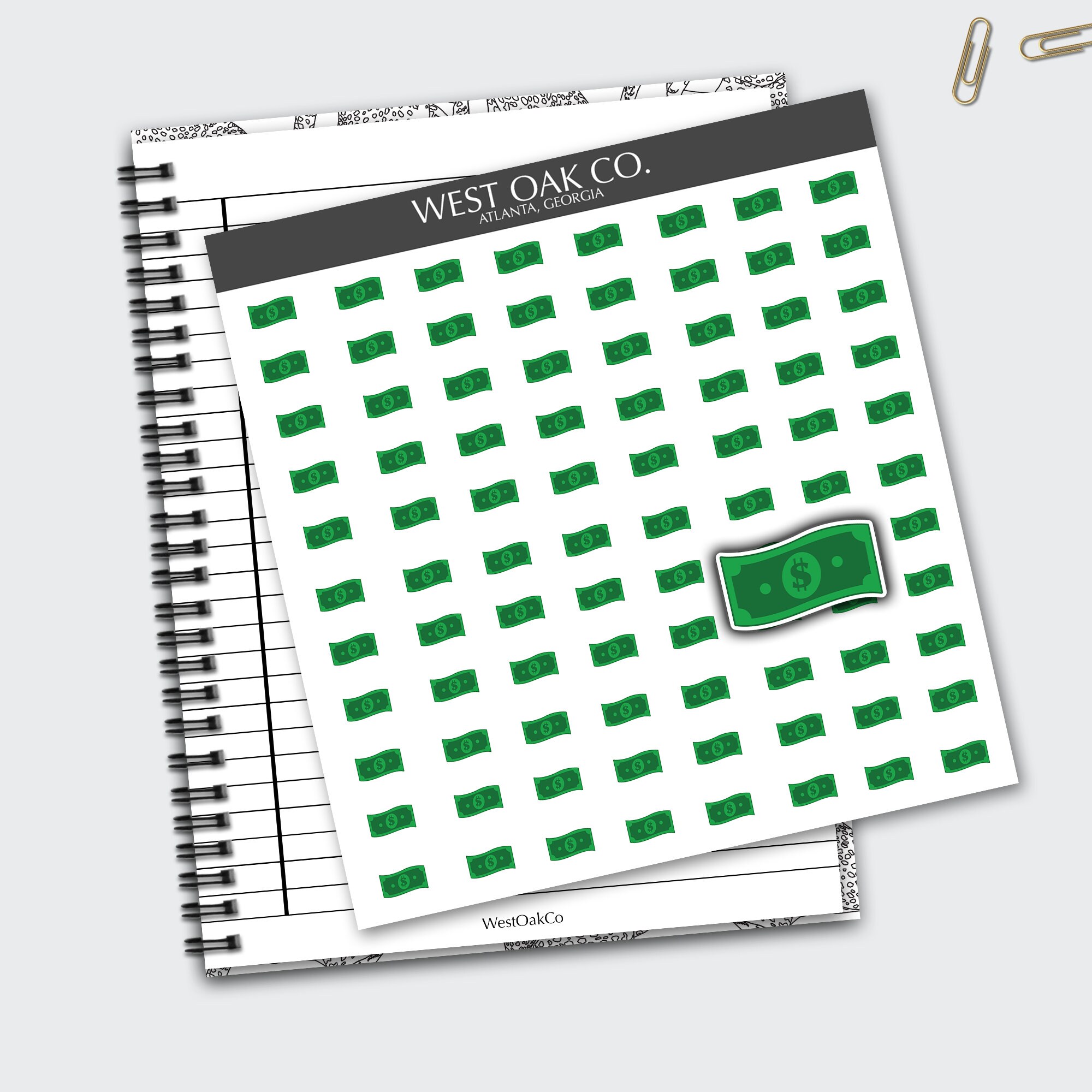 Money Sticker Set Cash Sticker Kit Sticker for Planner, Journal Hand ...