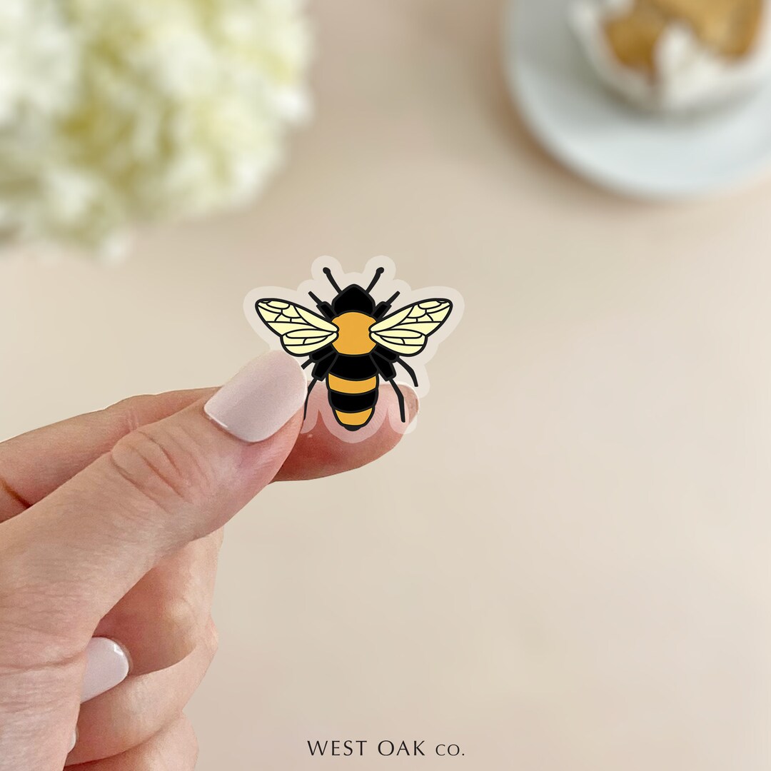 Bumble Bee Sticker Pretty Bee Sticker for Laptop, Tumbler Hand-drawn ...