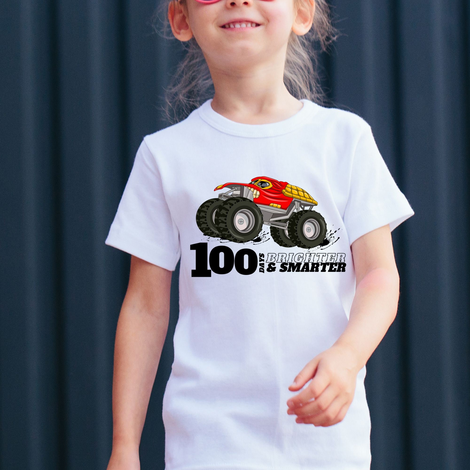 100 Days of School PNG Svg Boy, Monster Truck Svg, 100th Day of School ...