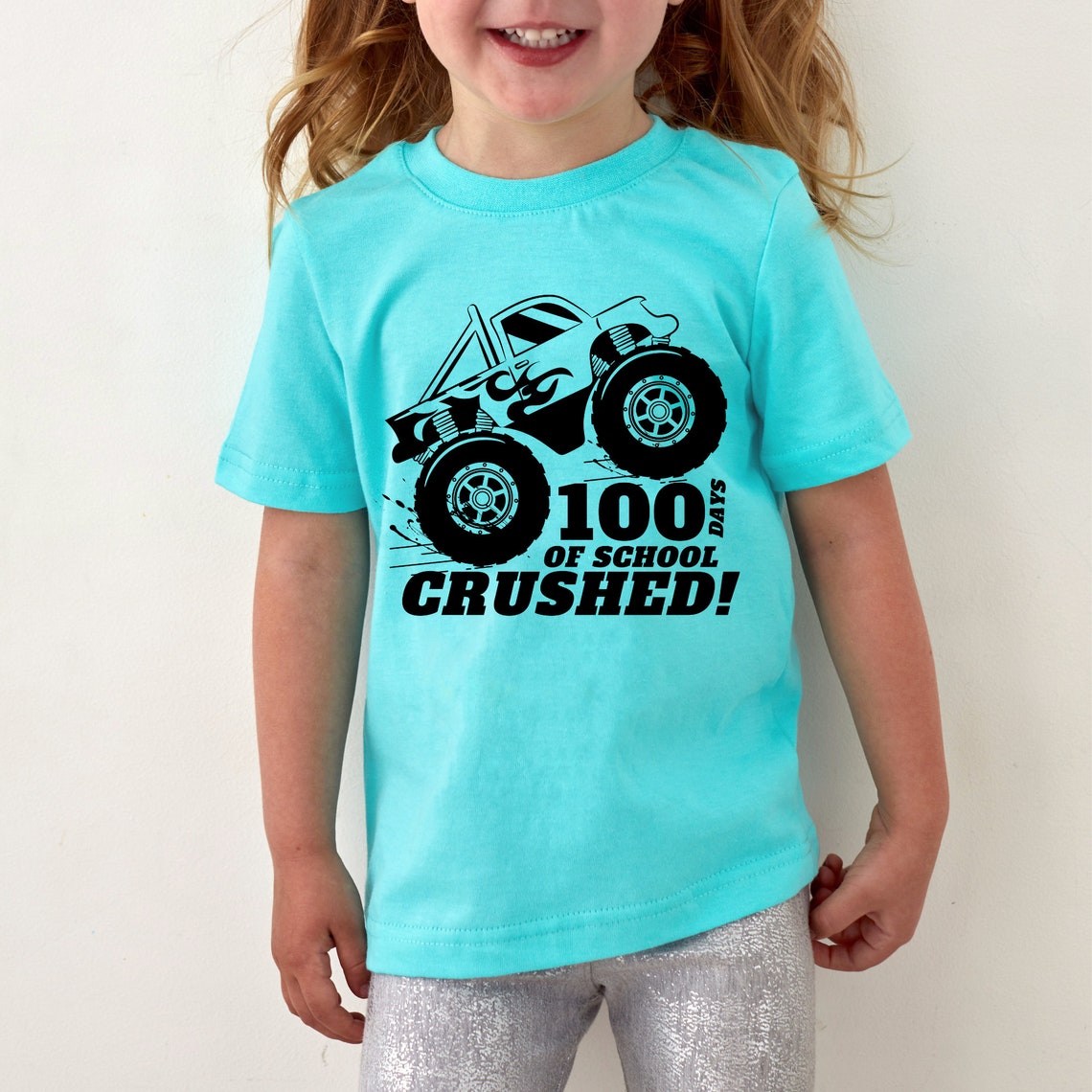 100 Days of School Svg Boy, Monster Truck SVG Files for Cricut, 100th ...
