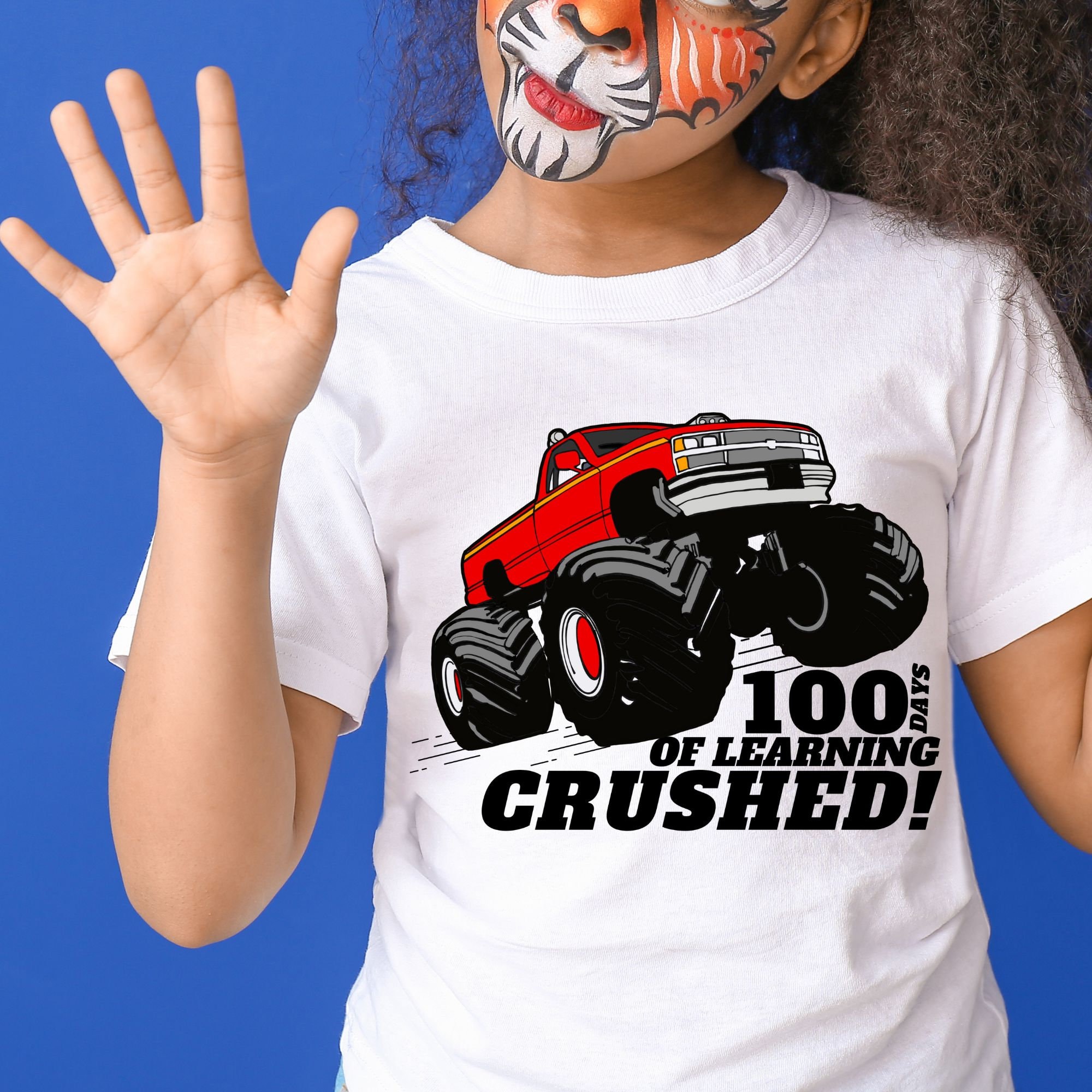 100 Days of School PNG Svg Boy, Monster Truck Svg, 100th Day of School ...