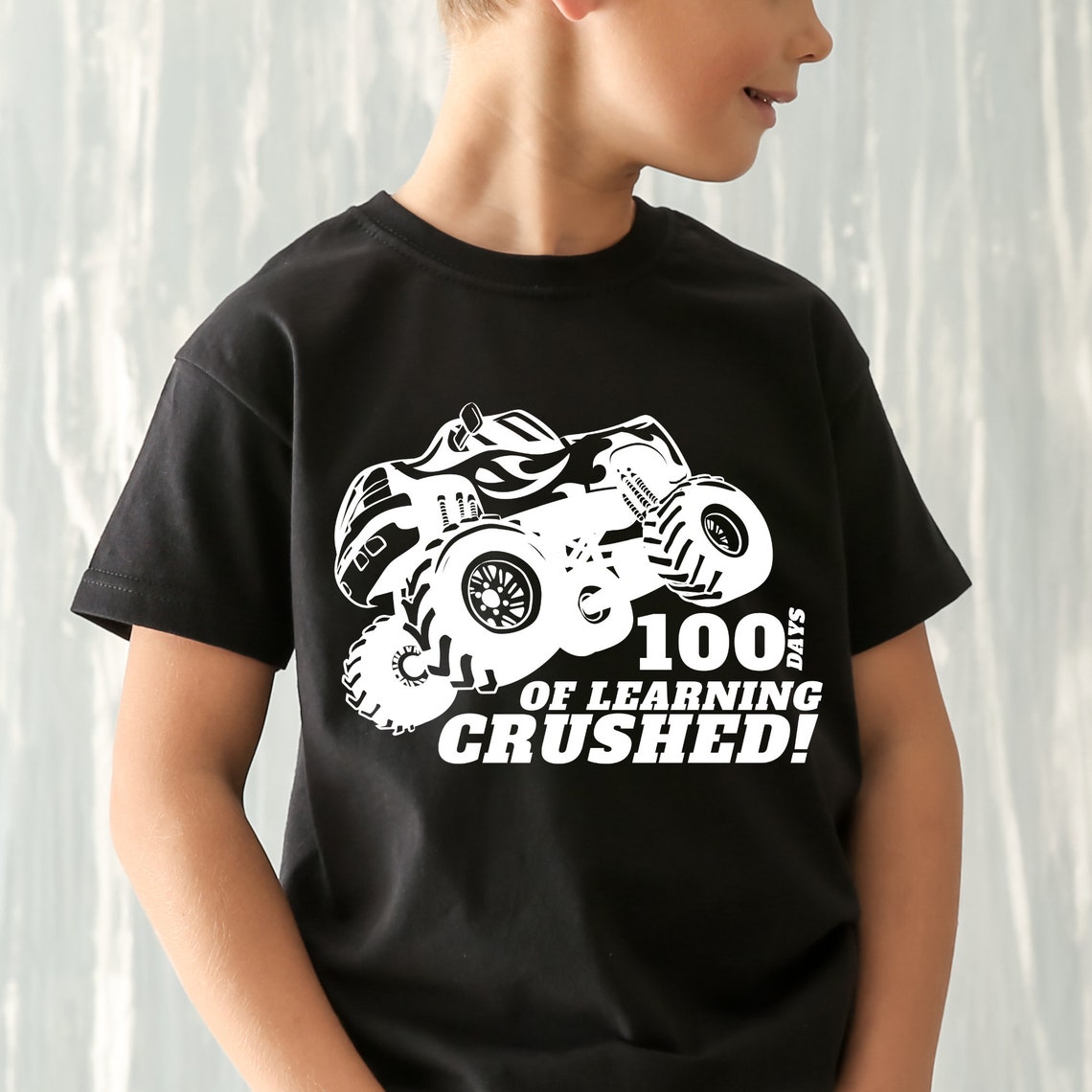 100 Days of School Svg Boy, Monster Truck SVG Files for Cricut, 100th ...