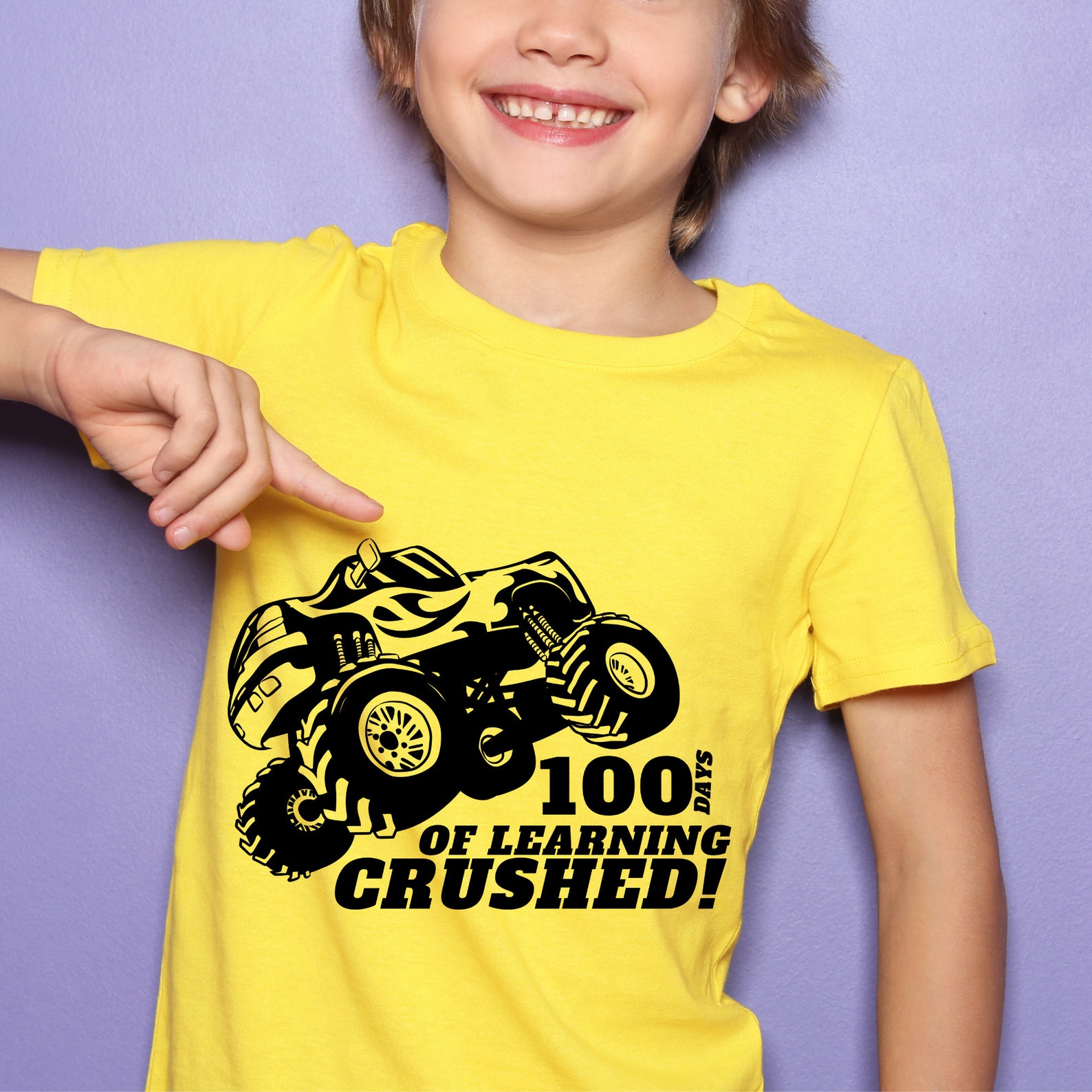 100 Days of School Svg Boy, Monster Truck SVG Files for Cricut, 100th ...