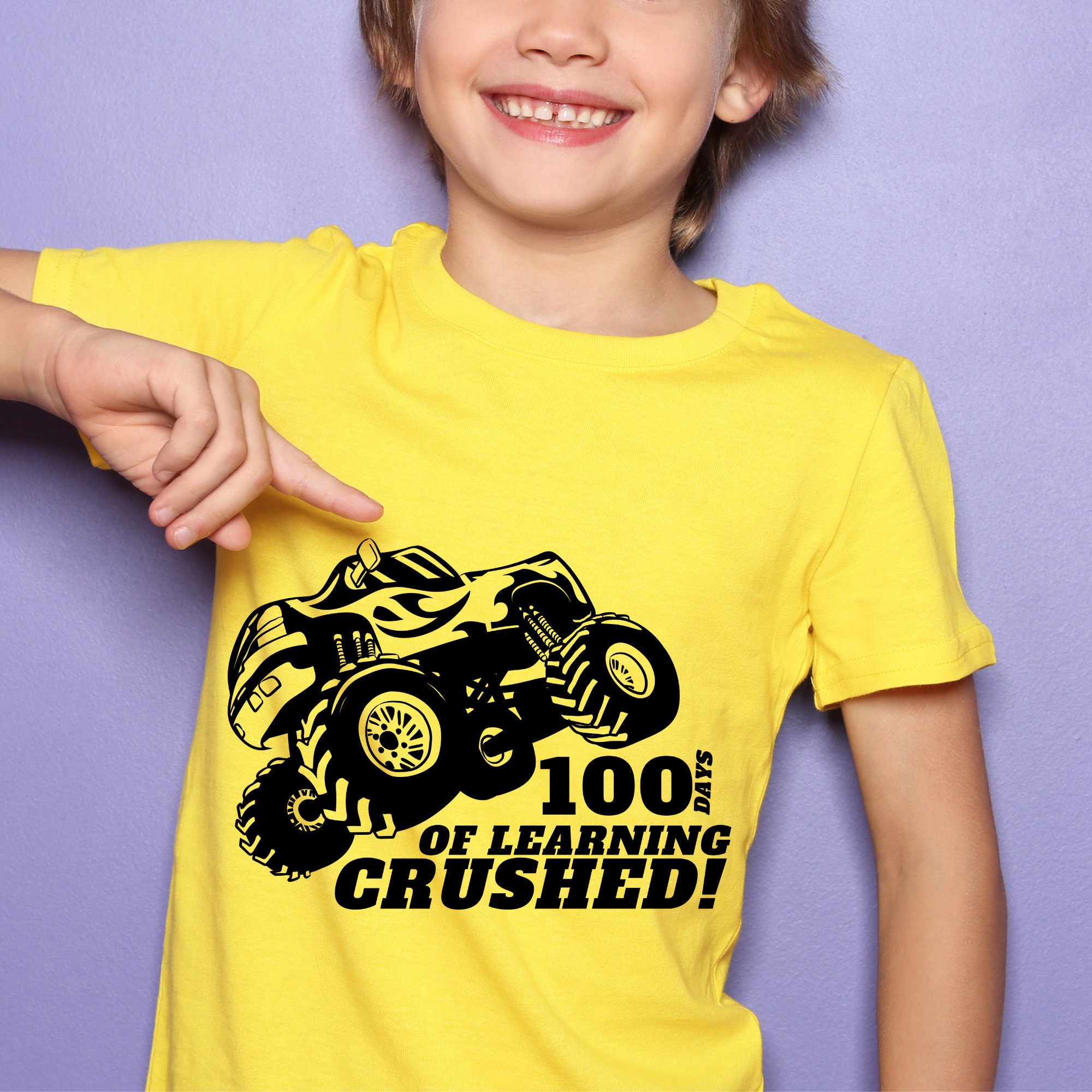 100 Days of School Svg Boy, Monster Truck SVG Files for Cricut, 100th ...