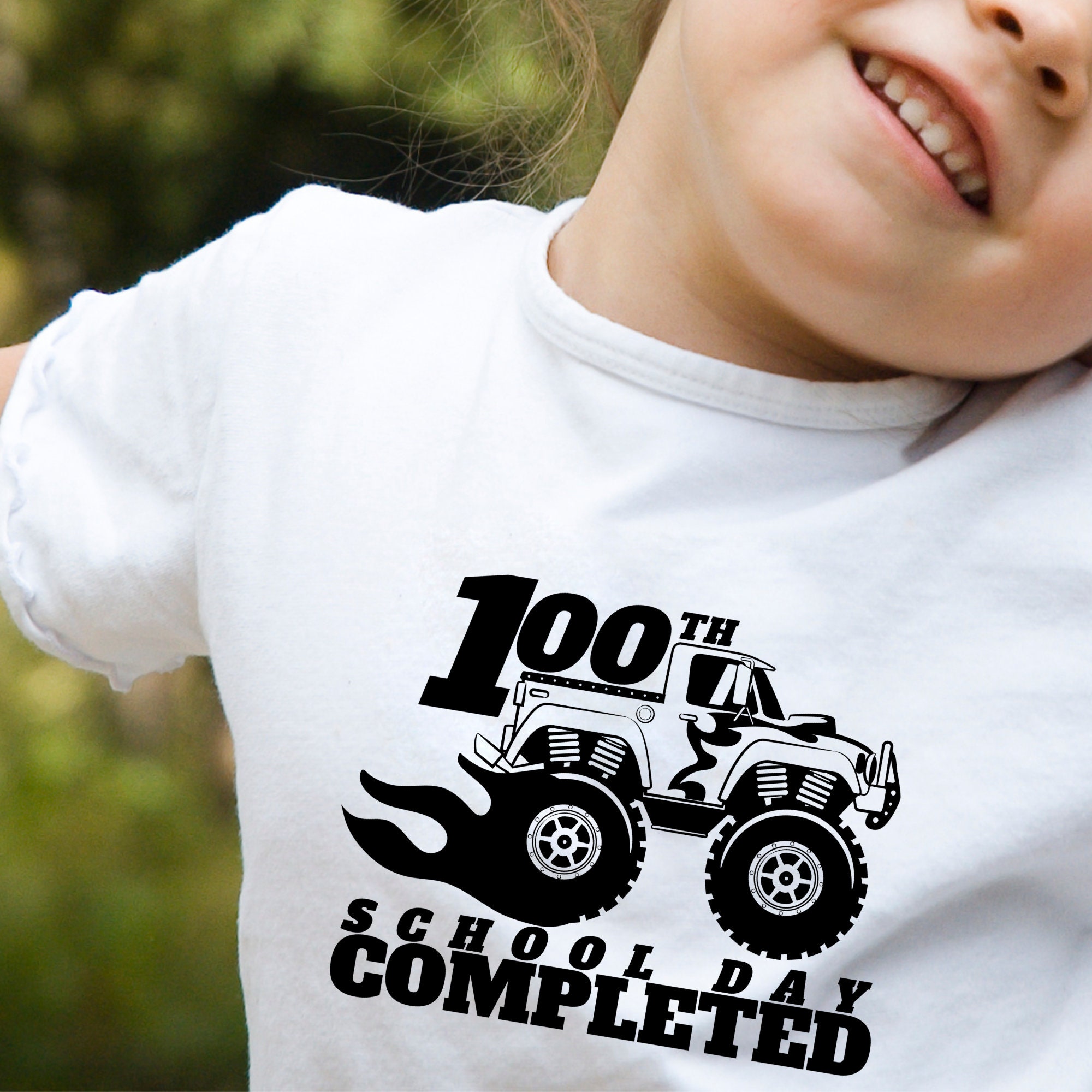 100 Days of School Svg Boy, Monster Truck SVG Files for Cricut, 100th ...