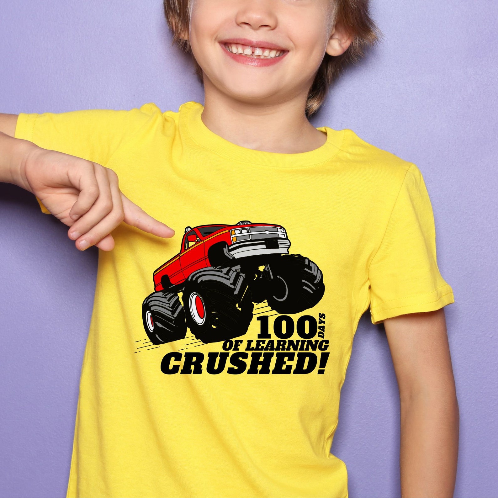 100 Days of School PNG Svg Boy, Monster Truck Svg, 100th Day of School ...