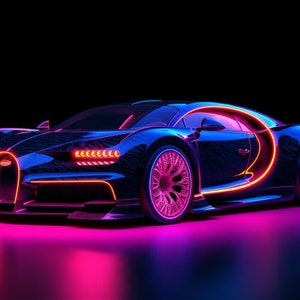 Neon Bugatti - Etsy