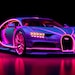 Neon Bugatti Art Print: Futuristic Car Poster (digital Download) - Etsy
