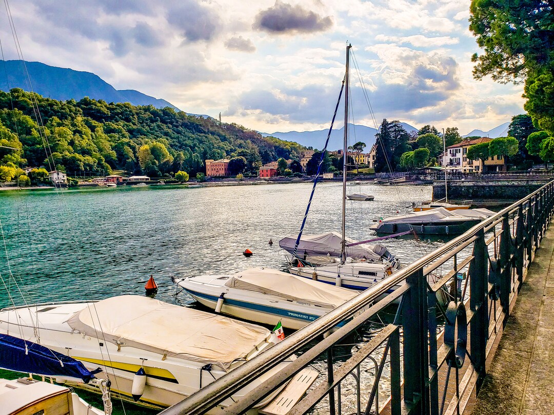 CANVAS PRINT, Views of Como (lake Como), Canvas Gallery Wrap, Black ...