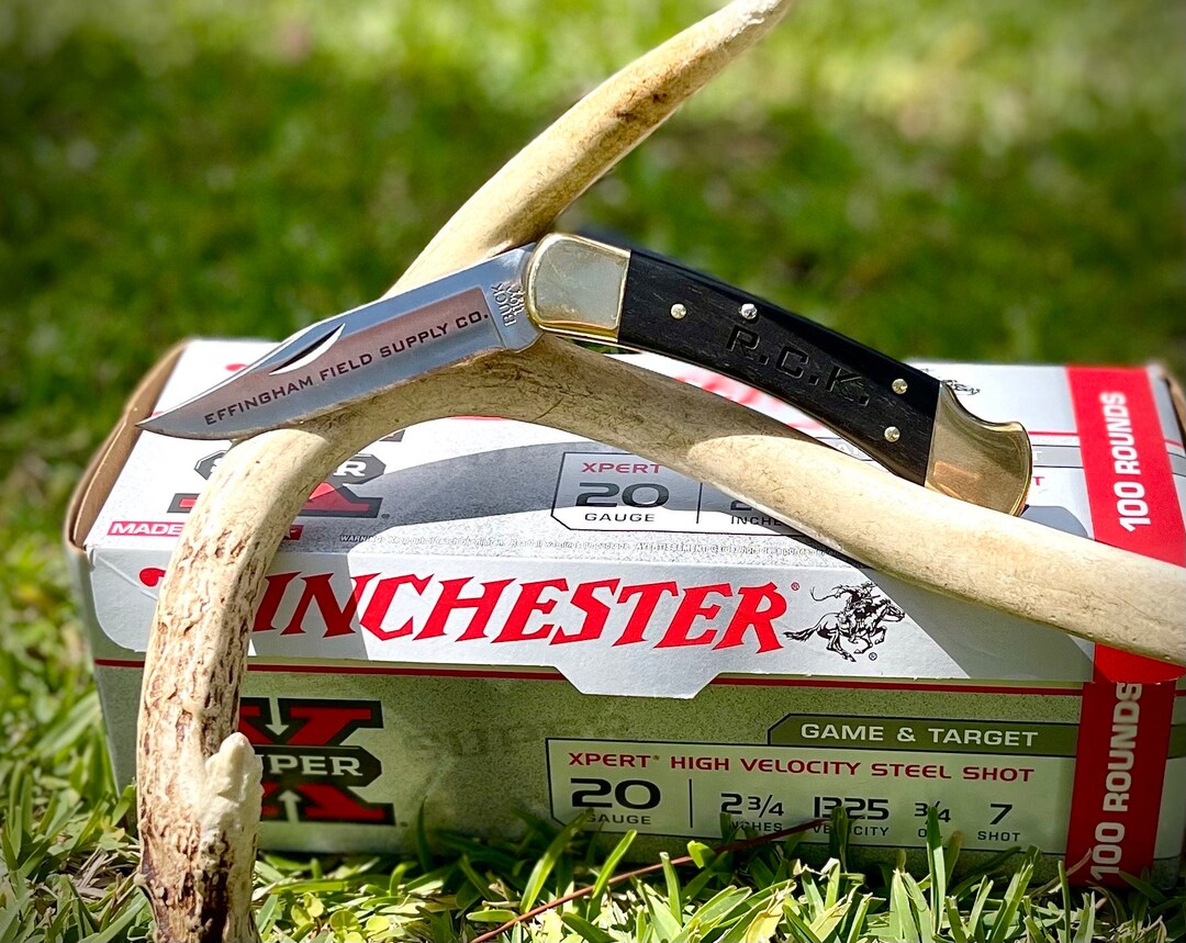 Buck 110 Knife Folding Hunter W/ Custom Laser Engraving Personalization ...