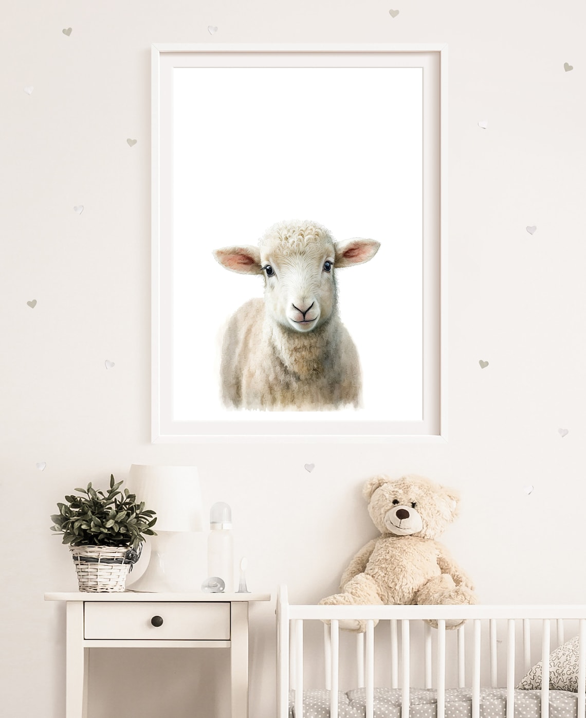 Sheep Art Baby Sheep Nursery Print Baby Animal Print Sheep Watercolor ...