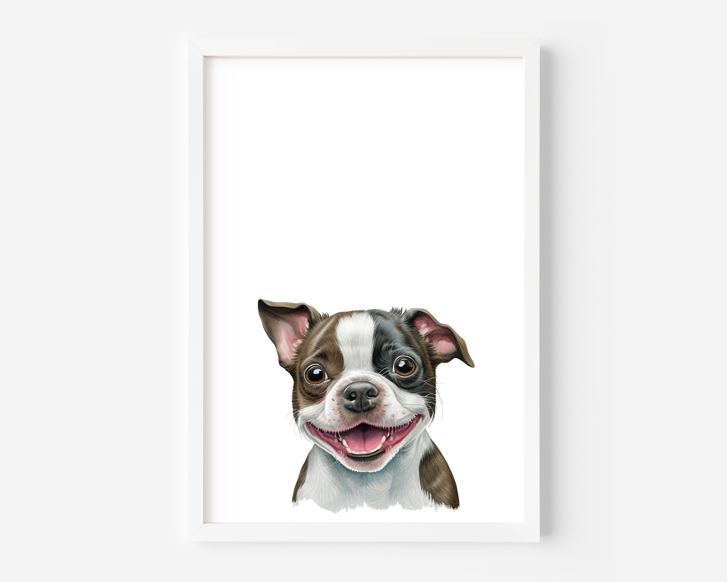 Boston Terrier Art Baby Boston Terrier Nursery Print Baby Dog Print Dog ...