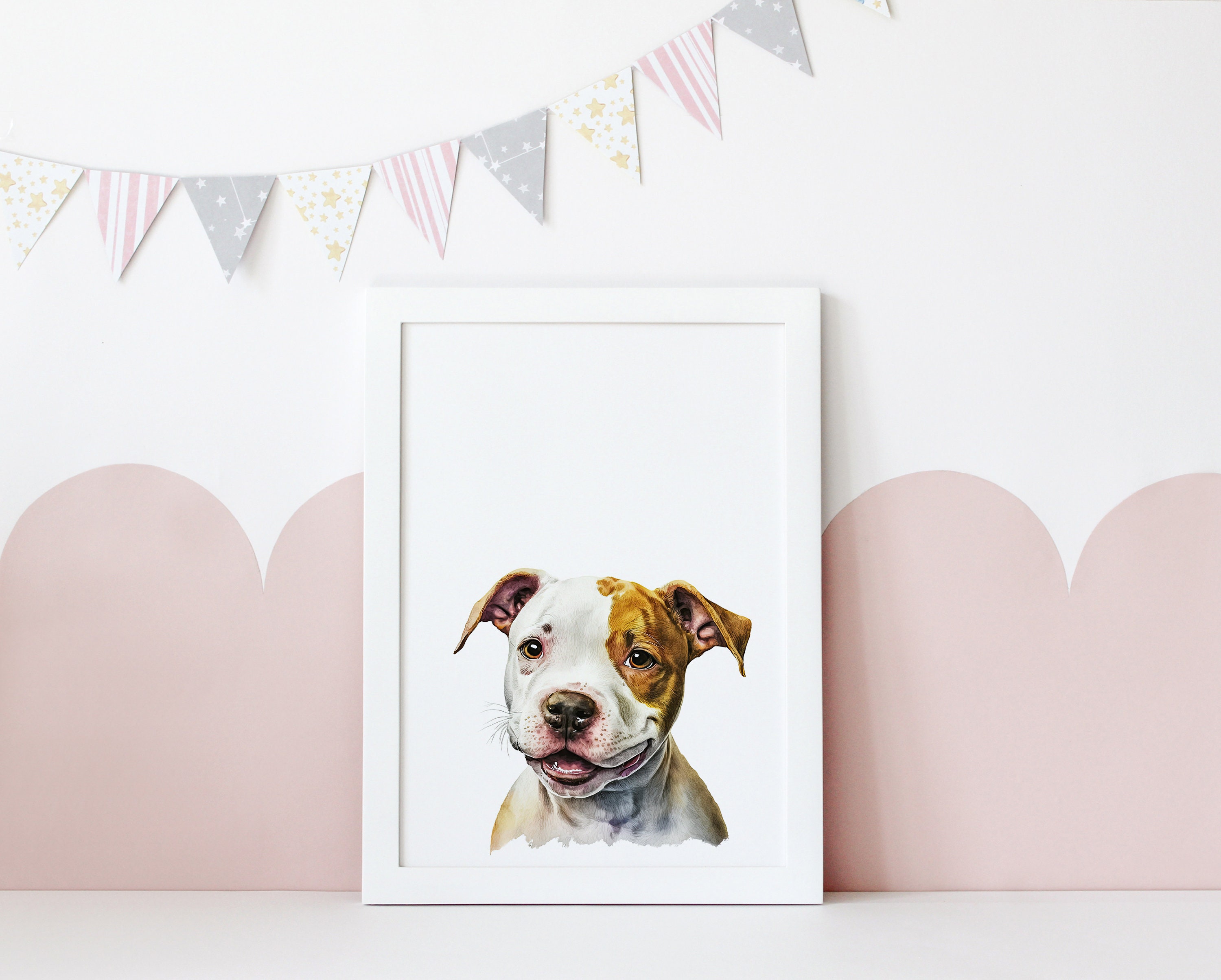 Pit Bull Art Baby Pit Bull Nursery Print Puppy Print Pit Bull ...