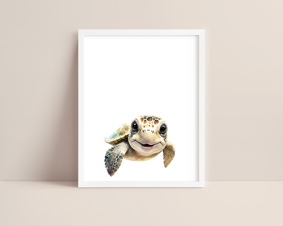 Sea Turtle Art - Baby Sea Turtle Nursery Print - Animal Print - Sea ...