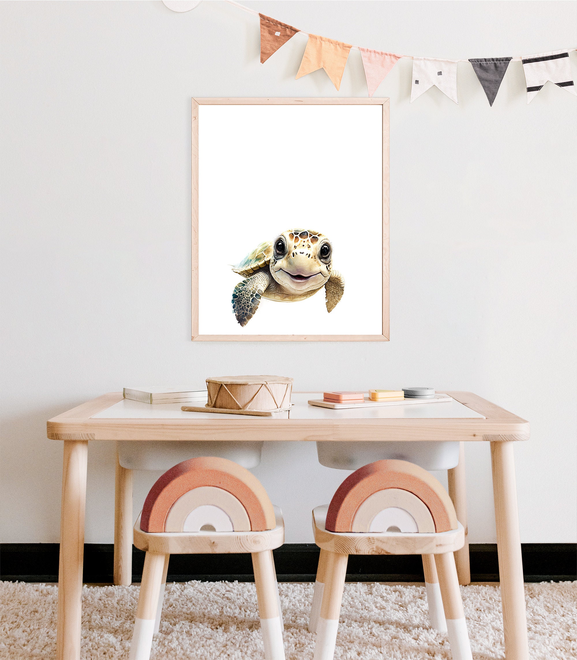 Sea Turtle Art - Baby Sea Turtle Nursery Print - Animal Print - Sea ...