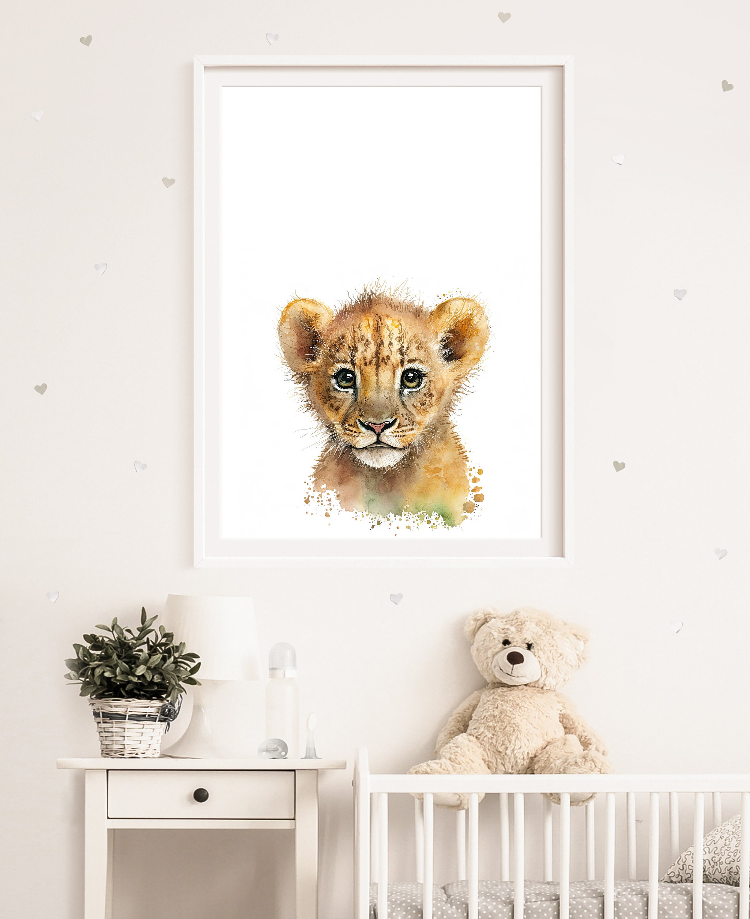 Lion Art Baby Lion Nursery Print Baby Animal Print Lion - Etsy
