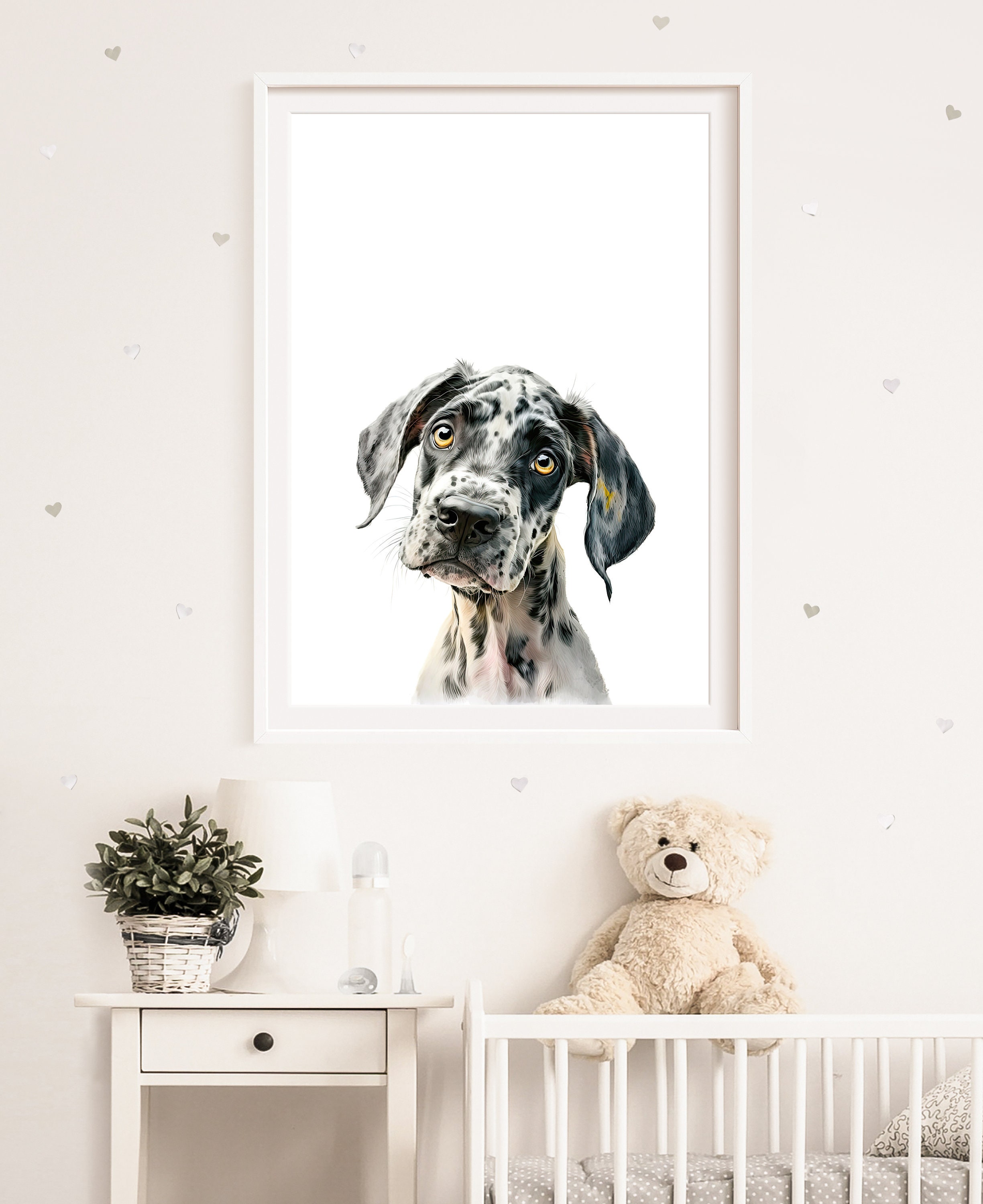 Great Dane Art Baby Great Dane Nursery Print Puppy Print Great Dane ...