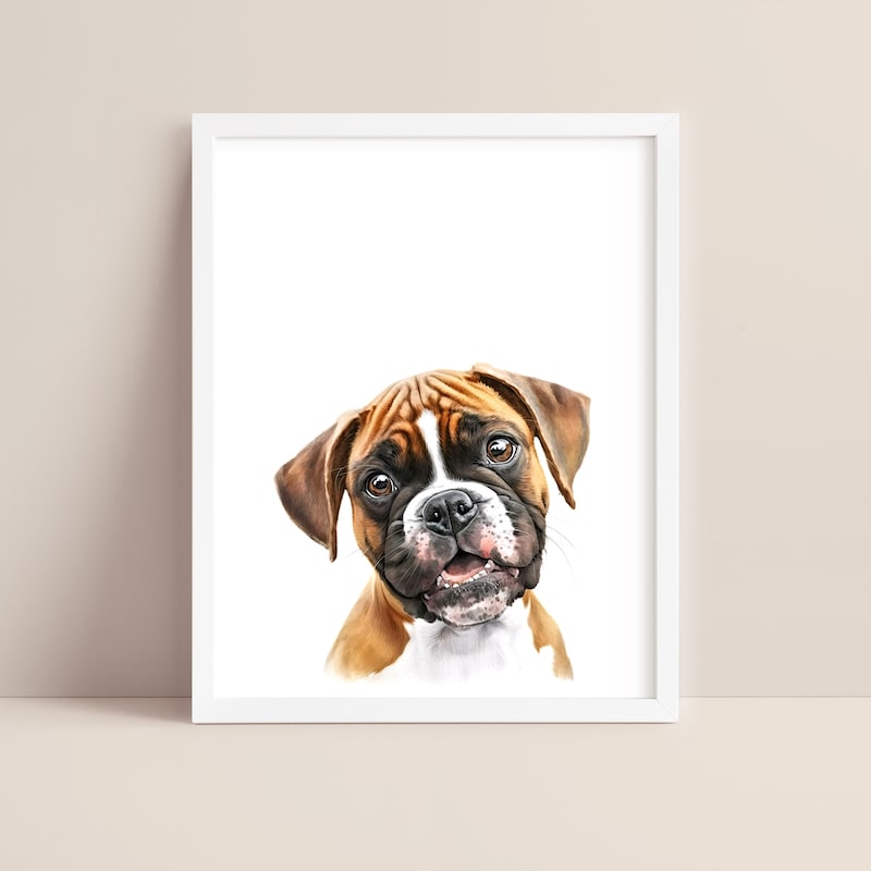 Boxer Art - Etsy