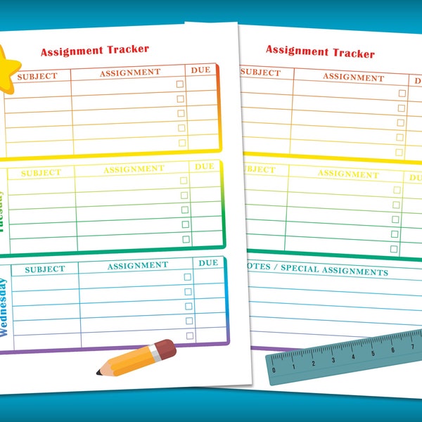 Assignment Tracker - Etsy