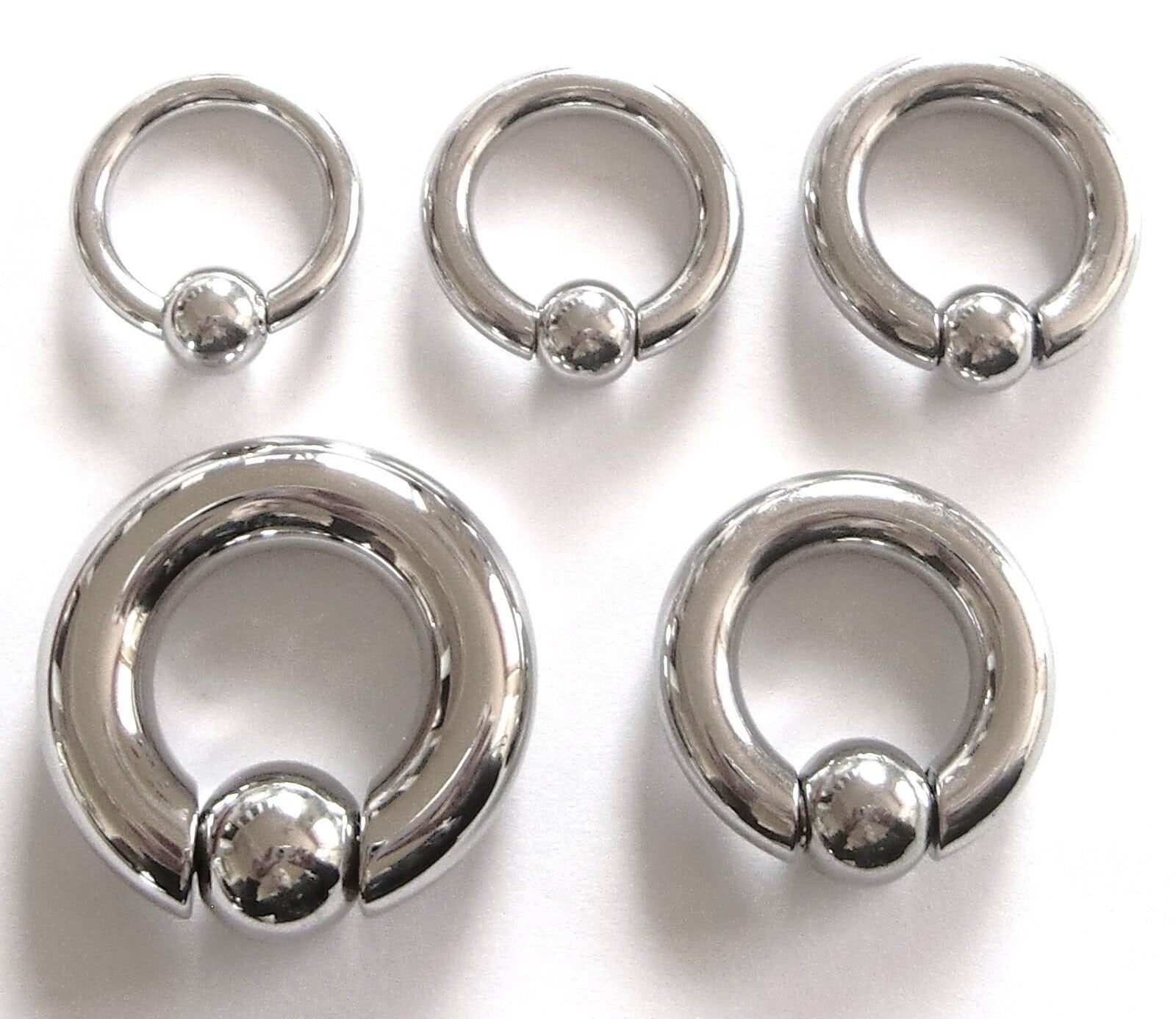 Extrem Piercing Ring BCR Springball Kugel Verschluss Ring Prinz Albert ...