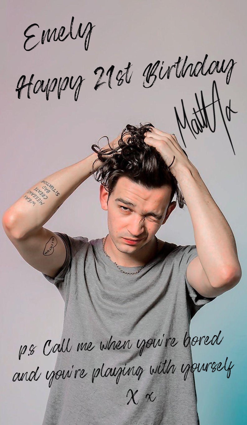 The 1975 Matty Healy Personalised Message Wallpaper Lock Screen Gift ...