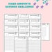 Fixed Amounts Savings Tracker Bundle, 19 Cards, Printable, A6, Money ...