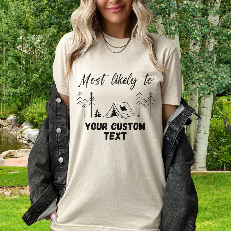 Personalized Camping Shirt, Most Likely to Group Tees, Custom Camping ...