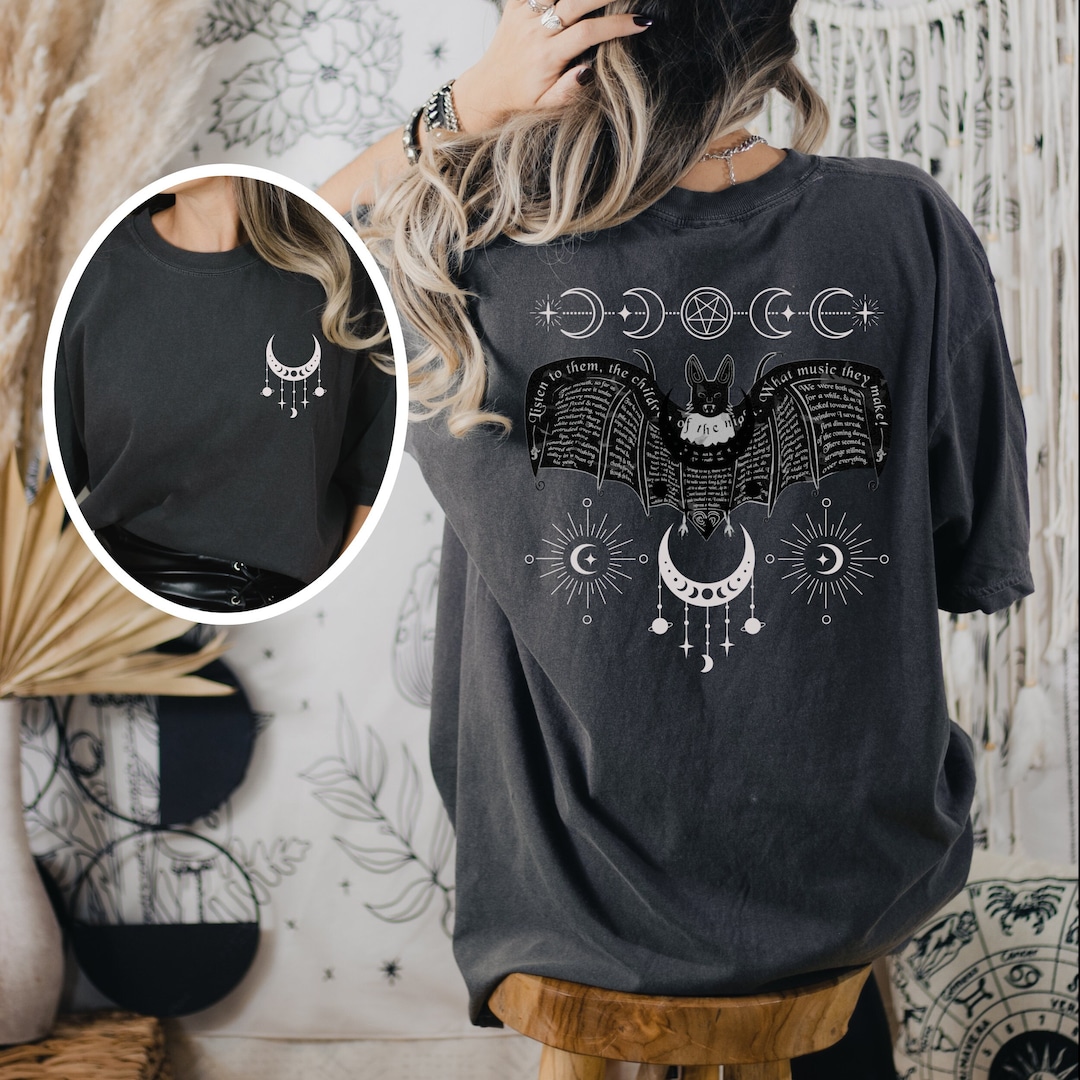 Bat Celestial Comfort Colors T-shirt, Witchcore Shirt, Gothic Clothng ...