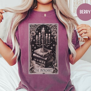 The Introvert T-shirt Comfort Colors, Reader Antisocial Tee, Gothic ...