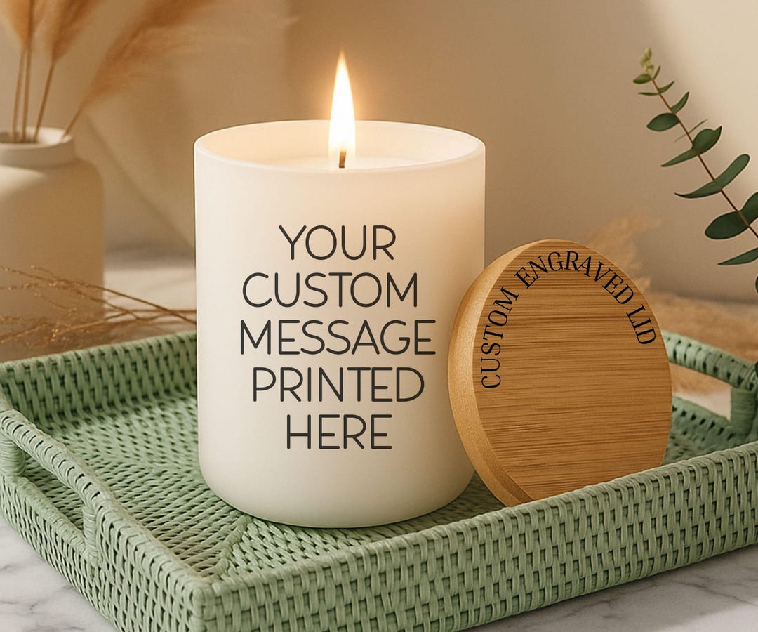 Personalized Message Soy Candle, Custom Logo Candle, Anniversary ...