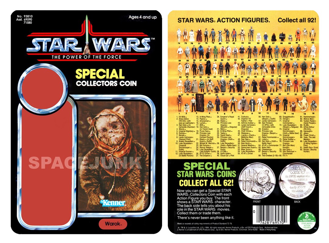 Star Wars Power of the Force Warok Ewok 1985 Repro Cardback - Etsy